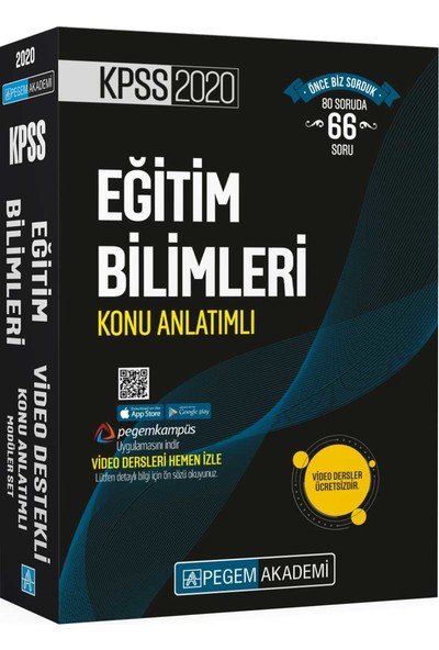 Pegem KPSS Eğitim Bilimleri Video Destekli Konu Anlatımlı Modüler Set 2020 - 6 Kitap Pegem KPSS Eğitim Bilimleri Video Destekli Konu Anlatımlı Modüler Set 2020 - 6 Kitap