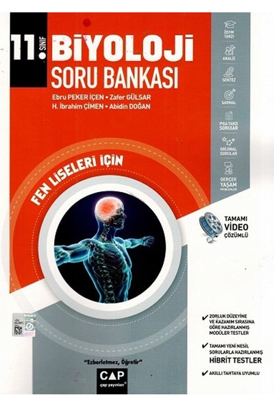 Çap Yayınları 11. Sınıf Biyoloji Fen Lisesi Soru Bankası - Ebru Peker İçen