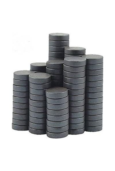 Dünya Magnet Mıknatıs 150'li 12 x 3 mm Yuvarlak Ferrit Süsleme Mıknatısı Dünya Magnet Mıknatıs 150'li 12 x 3 mm Yuvarlak Ferrit Süsleme Mıknatısı