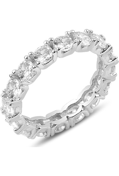 Mercan Silver Gümüş Tamtur Taşlı Yüzük