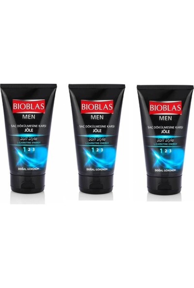 Bioblas Men Soft Style Jöle 150 ml - Doğal Görünüm 3Adet Bioblas Men Soft Style Jöle 150 ml - Doğal Görünüm 3Adet