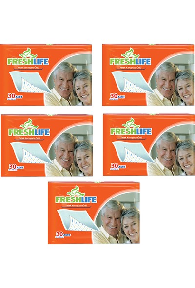 Freshlife 90 x 180 Yatak Koruyucu Örtü 30'lu Paket 5'liPaket Freshlife 90 x 180 Yatak Koruyucu Örtü 30'lu Paket 5'liPaket