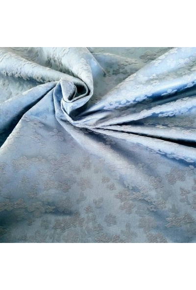 3k Konsept Indigo Mavi Papatya Jakar Desenli