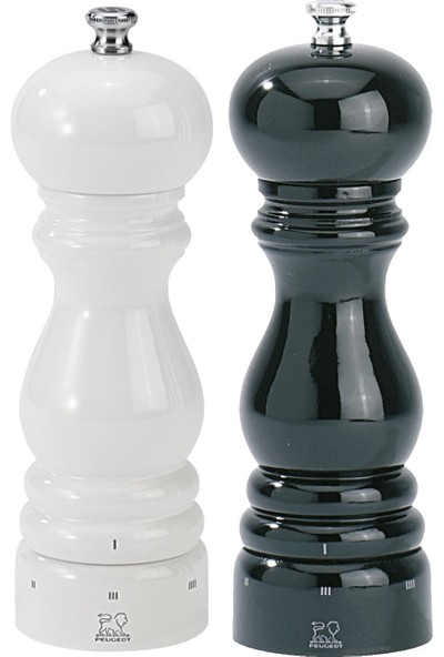 Peugeot Paris U Select Karabiber Ve Tuz Değirmen Seti 18 cm Siyah Beyaz