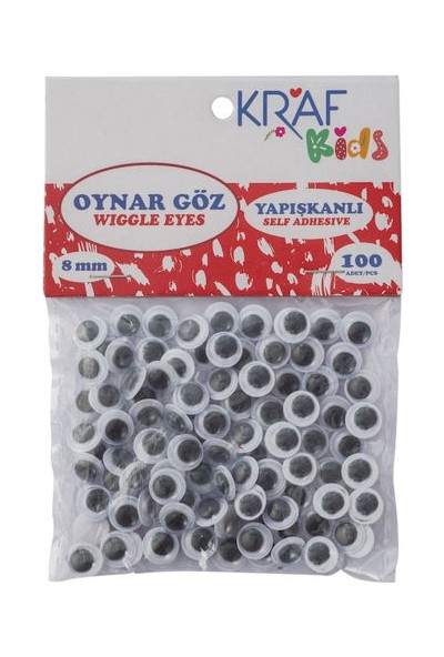 Kraf Kids Oynar Göz 8 mm 100'lü