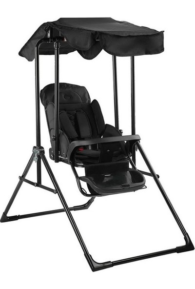 Babyhope Lüks Yatarlı Tepsili Salıncak Siyah