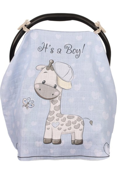 Sevi Bebe Pano Baskılı Müslin Ana Kucağı Örtüsü