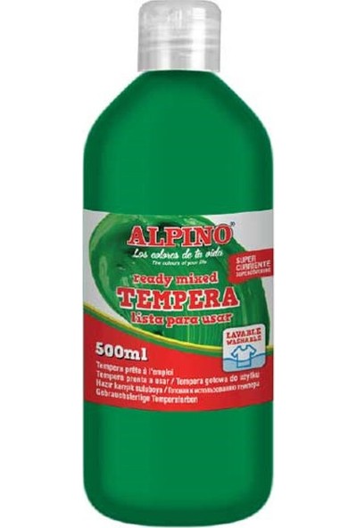 Alpino Tempera (Yıkanabilir) Guaj Boya 500 ml Koyu Yeşil