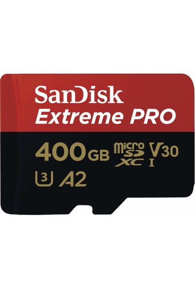SanDisk Extreme Pro 400GB Micro SDXC UHS-I U3 A2 V30 Hafıza Kartı SDSQXCZ-400G-GN6MA SanDisk Extreme Pro 400GB Micro SDXC UHS-I U3 A2 V30 Hafıza Kartı SDSQXCZ-400G-GN6MA