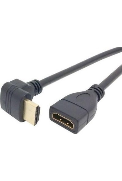 Alfais 4666 Hdmi Dişi Erkek Uzatma 90 Derece Dirsek Kablosu 0.5 Metre Alfais 4666 Hdmi Dişi Erkek Uzatma 90 Derece Dirsek Kablosu 0.5 Metre