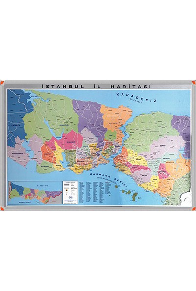 Panda 400 70X100 İstanbul Haritası (Alüminyum Çerçeve)