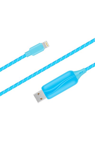 Doppler I-Cable Micro USB Işıklı, Mavi Doppler I-Cable Micro USB Işıklı, Mavi