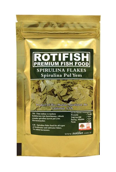 Rotifish Spirulina Flake 20Gr (Spirulina Pul Yem) Rotifish Spirulina Flake 20Gr (Spirulina Pul Yem)