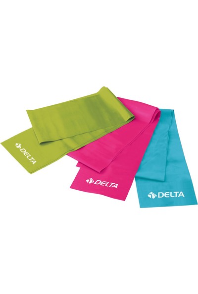 Delta 3 'lü Pilates Bandı  150 cm x 15 cm Egzersiz Direnç Lastiği