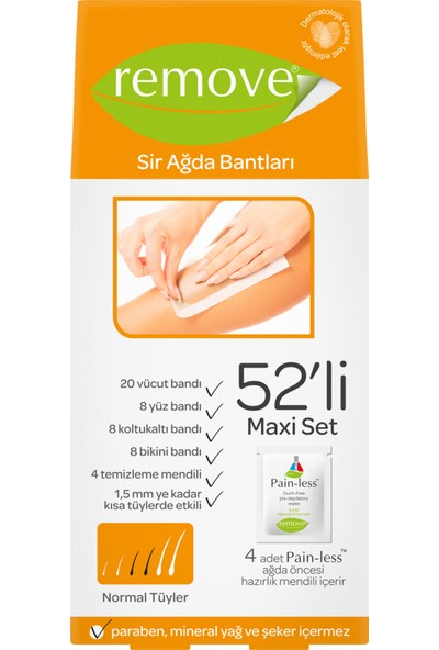 Remove Sir Ağda Bantları 52Li Normal Tüy Remove Sir Ağda Bantları 52Li Normal Tüy