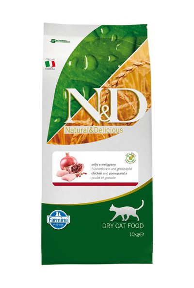 N&D Tavuk Etli Narlı Tahılsız Yetişkin 10 Kg Kedi Maması