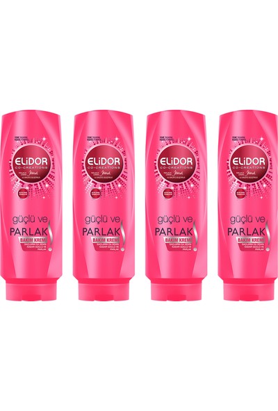 Elidor Güçlü ve Parlak Besleyici Saç Bakım Kremi 500 ml x 4