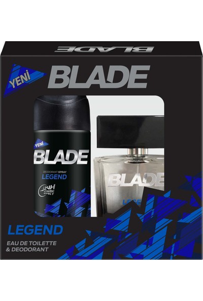 Blade Legend EDT Erkek Parfüm 100 ml & Deodorant 150 ml Blade Legend EDT Erkek Parfüm 100 ml & Deodorant 150 ml