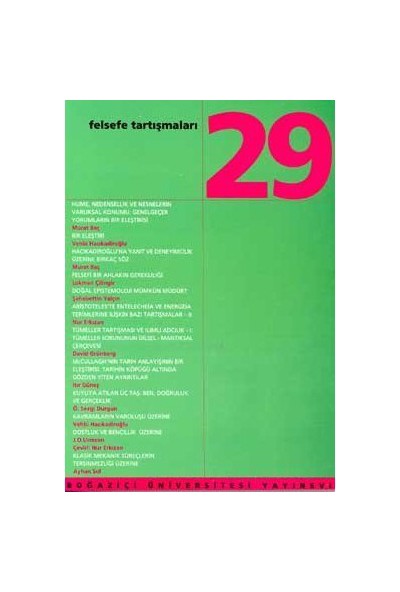Felsefe Tartışmaları Sayı: 29-Kolektif Felsefe Tartışmaları Sayı: 29-Kolektif