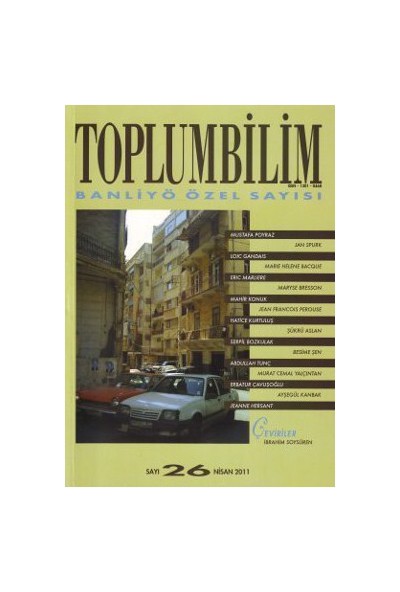 Toplumbilim Sayı: 26 Banliyö Özel Sayısı