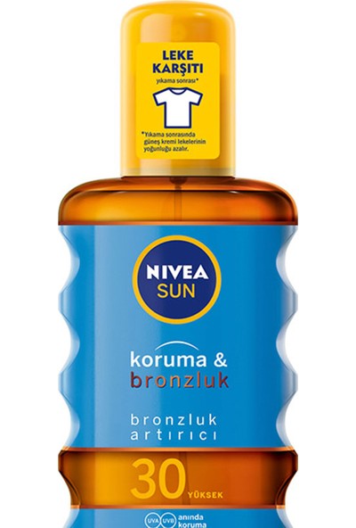 Nivea Sun Koruma&Bronzluk Bronzluk Arttırıcı & Koruyucu Güneş Yağı Gkf 30 200 Ml