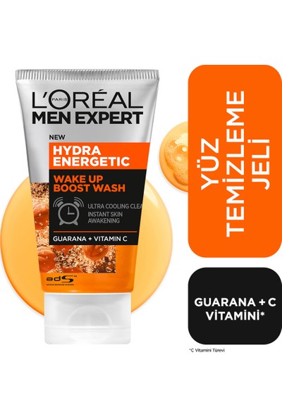 L'Oréal Paris Men Expert Hydra Energetıc Wake Up Boost Yüz Temizleme Jeli 100 Ml L'Oréal Paris Men Expert Hydra Energetıc Wake Up Boost Yüz Temizleme Jeli 100 Ml