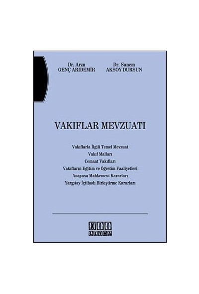 Vakıflar Mevzuatı-Arzu Genç Arıdemir