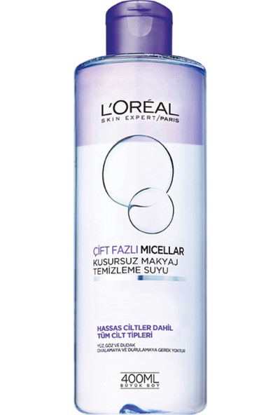 L'Oréal Paris Çift Fazlı Micellar Kusursuz Makyaj Temizleme Suyu L'Oréal Paris Çift Fazlı Micellar Kusursuz Makyaj Temizleme Suyu