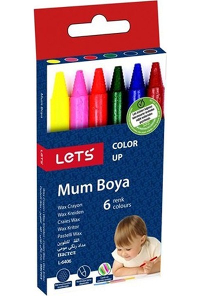 Lets 6 Renk Metalik Jumbo Mum Boya L-6506 Lets 6 Renk Metalik Jumbo Mum Boya L-6506