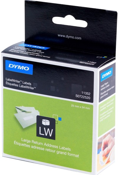 Dymo Lw İade Adres Etiketi 500 etiket 25 x 54mm 11352