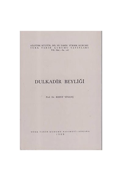 Dulkadir Beyliği-Refet Yinanç