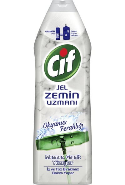 Cif Jel Zemin Uzmanı Mermer, Granit Yüzeyler 750 ml Cif Jel Zemin Uzmanı Mermer, Granit Yüzeyler 750 ml