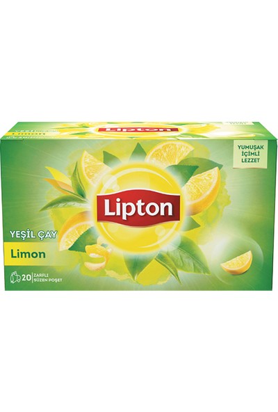 Lipton Bardak Poşet Bitki Çayı Limonlu Yeşil Çay 20'Li Lipton Bardak Poşet Bitki Çayı Limonlu Yeşil Çay 20'Li