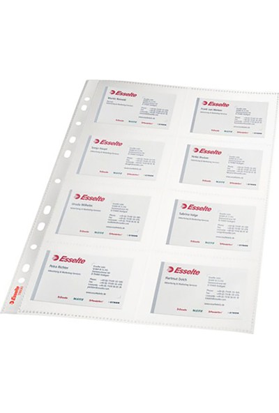 Esselte Kartvizit Poşeti (10 Adet) Şeffaf 78930