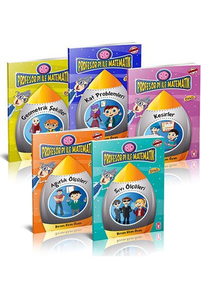 Profesör Pi İle Matematik Dizisi -2 (5 Kitap) - Birsen Ekim - Birsen Ekim Özen