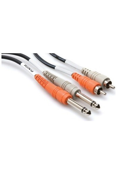 Hosa Dual 1/4'' Ts (M) - Rca (M) Balanssız Kablo 4 Mt.
