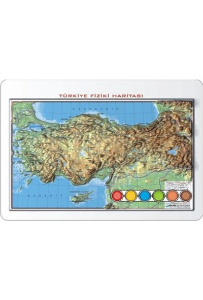 Gürbüz Yap-Boy Kabartmalı Türkiye Fiziki Haritası 35x50 cm 25012 Gürbüz Yap-Boy Kabartmalı Türkiye Fiziki Haritası 35x50 cm 25012