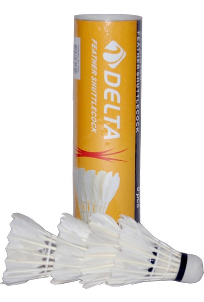 Delta Özel Kaz Tüyü Pratik Kutusunda 6 Adet Badminton Topu Delta Özel Kaz Tüyü Pratik Kutusunda 6 Adet Badminton Topu