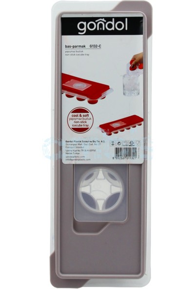 Gondol Kapaklı Silikon Buz Kalıbı Lila