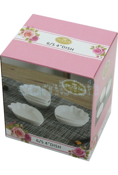 Tekbir 6'lı Porselen Çilek Kase
