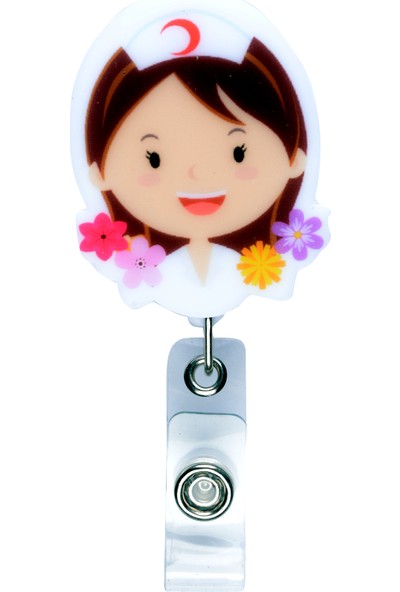 Nur Ortopedi Güler Yüzlü Hemşire Temalı Yoyo Yaka Kartlığı