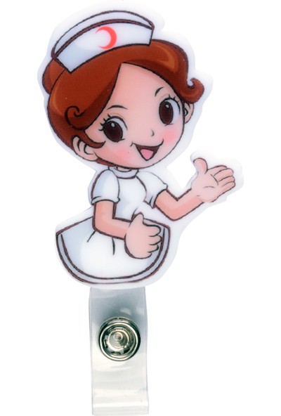 Nur Ortopedi Şirin Hemşire Temalı Yoyo Yaka Kartlığı