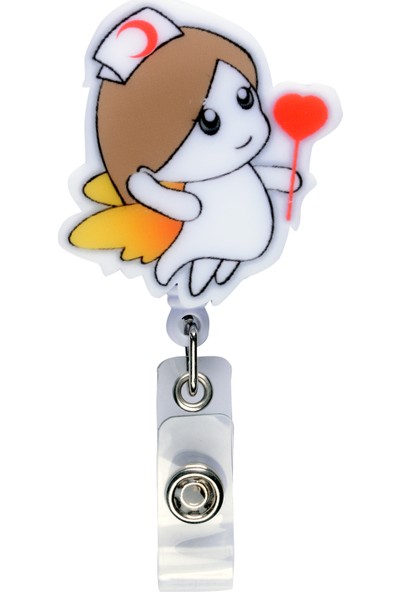 Nur Ortopedi Melek Hemşire Temalı Yoyo Yaka Kartlığı