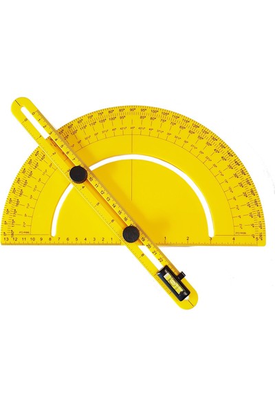 Titi 3301 Çok Fonksiyonlu Dereceli Plastik Açı Bulucu Gönye 0-180 Derece Titi 3301 Çok Fonksiyonlu Dereceli Plastik Açı Bulucu Gönye 0-180 Derece