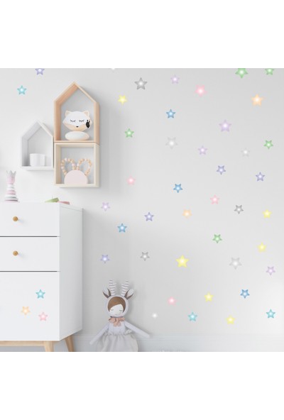 Dekor Loft Pastel Yıldızlar Çocuk Odası Duvar Sticker CS-805 Dekor Loft Pastel Yıldızlar Çocuk Odası Duvar Sticker CS-805