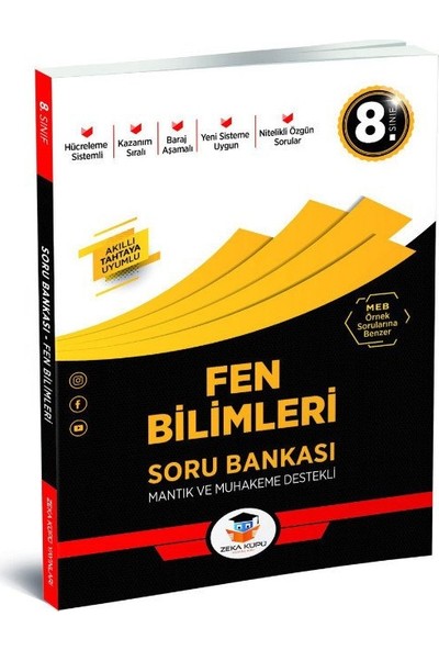 8.Sınıf Fen Bilimleri Soru Bankası Zeka Küpü Yayınları 8.Sınıf Fen Bilimleri Soru Bankası Zeka Küpü Yayınları