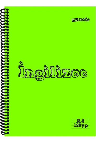 Mynote A4 120 Yaprak Çizgili Pp Kapak Ingilizce Defteri Yeşil
