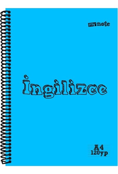 Mynote A4 120 Yaprak Çizgili Pp Kapak Ingilizce Defteri Mavi