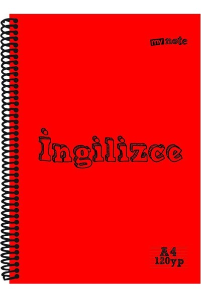 Mynote A4 120 Yaprak Çizgili Pp Kapak Ingilizce Defteri Kırmızı Mynote A4 120 Yaprak Çizgili Pp Kapak Ingilizce Defteri Kırmızı