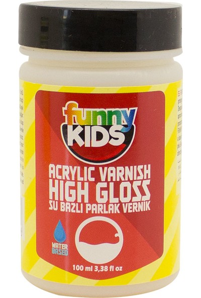 Funny Kids Su Bazlı Parlak Vernik 100 ml Funny Kids Su Bazlı Parlak Vernik 100 ml